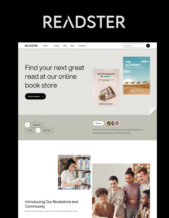 Readster - Book HTML5 Responsive Website Template