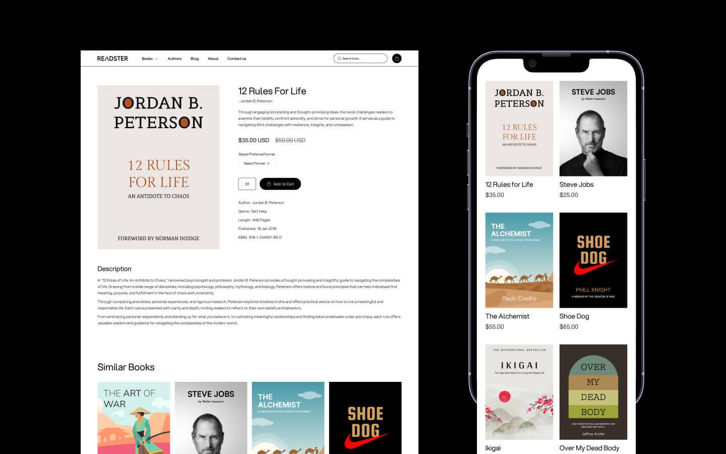 Readster - Book HTML5 Responsive Website Template