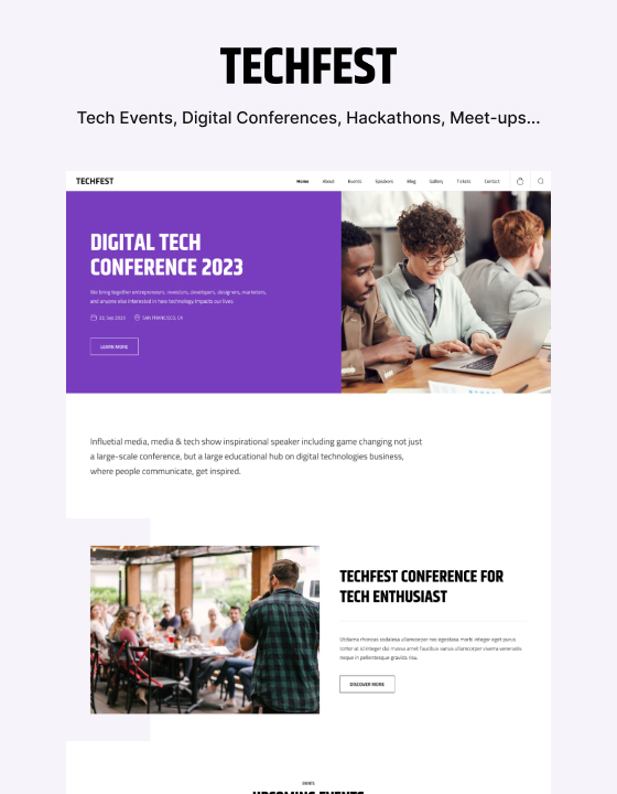 TechFest - Event HTML5 Responsive Website Template