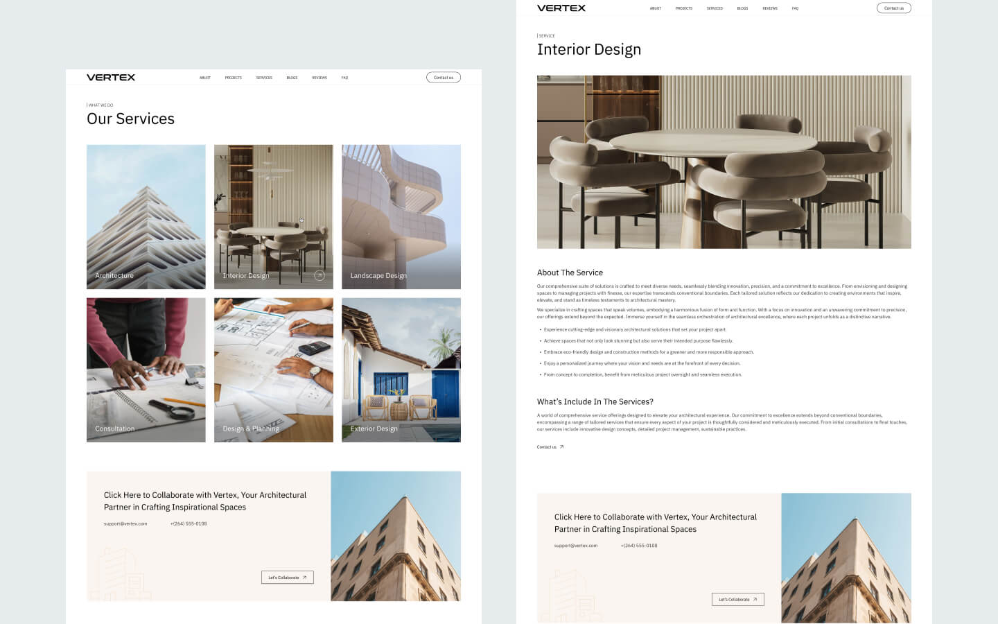 Vertex - Architecture HTML5 Responsive Website Template