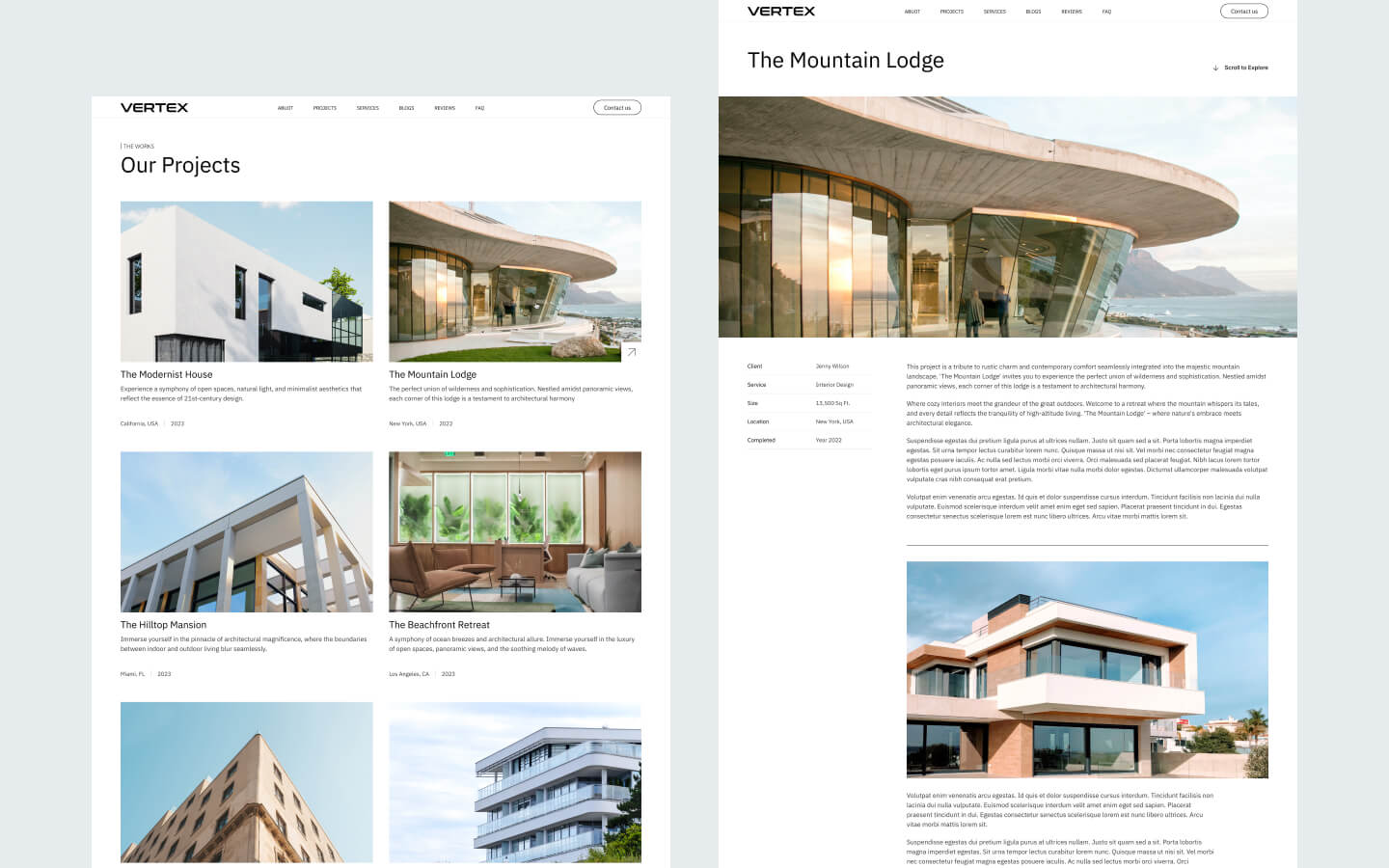 Vertex - Architecture HTML5 Responsive Website Template