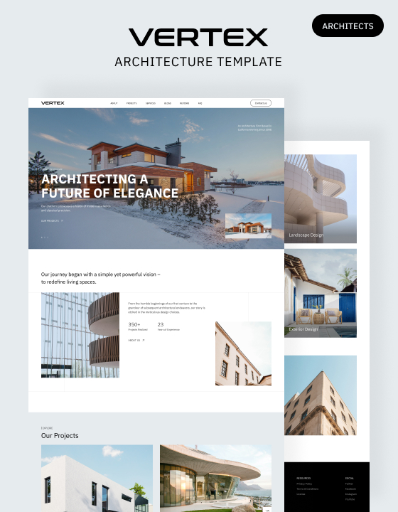 Vertex - Architecture HTML5 Responsive Website Template