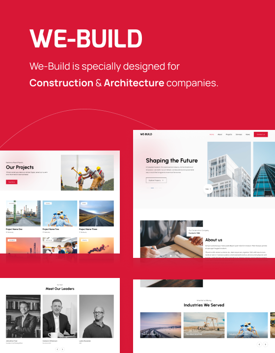 We-Build - Construction HTML5 Responsive Website Template