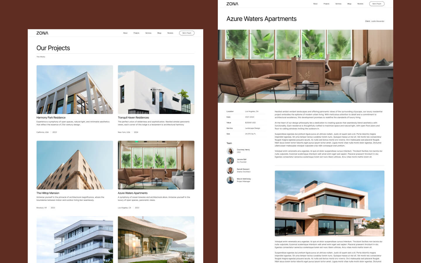 Zona - Architecture HTML5 Responsive Website Template