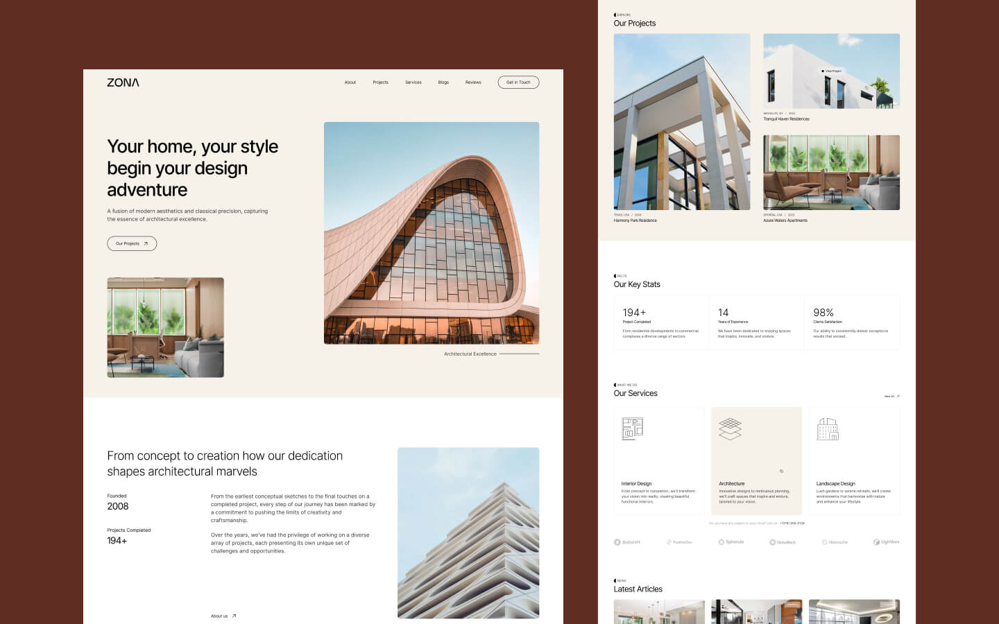 Zona - Architecture HTML5 Responsive Website Template