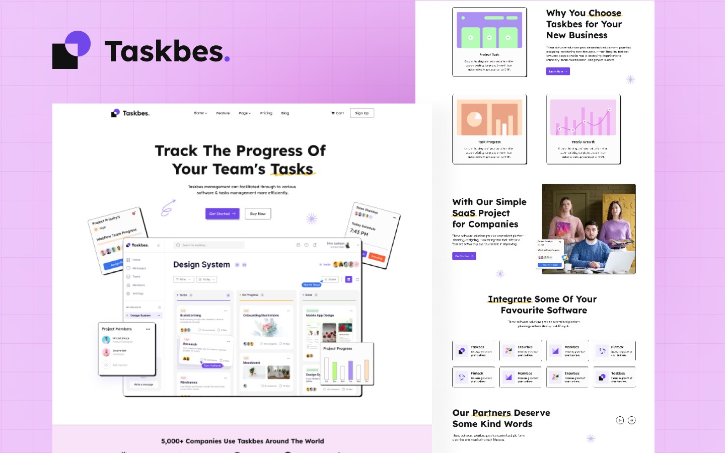 Taskbes - SaaS HTML5 Responsive Website Template