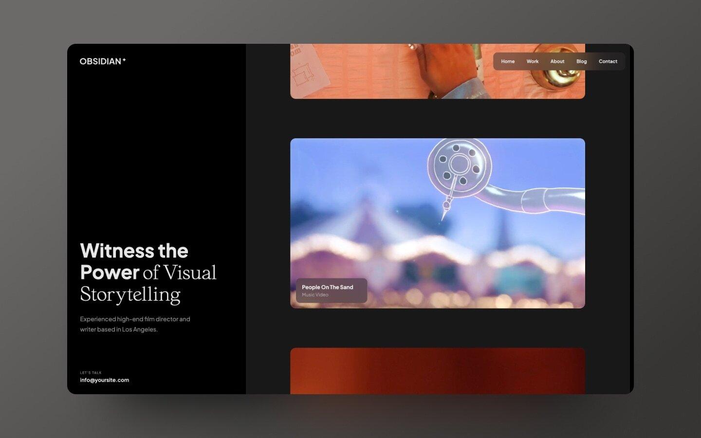 Obsidian - Video HTML5 Responsive Website Template
