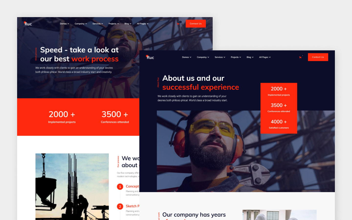 Ruc One - Construction HTML5 Responsive Website Template