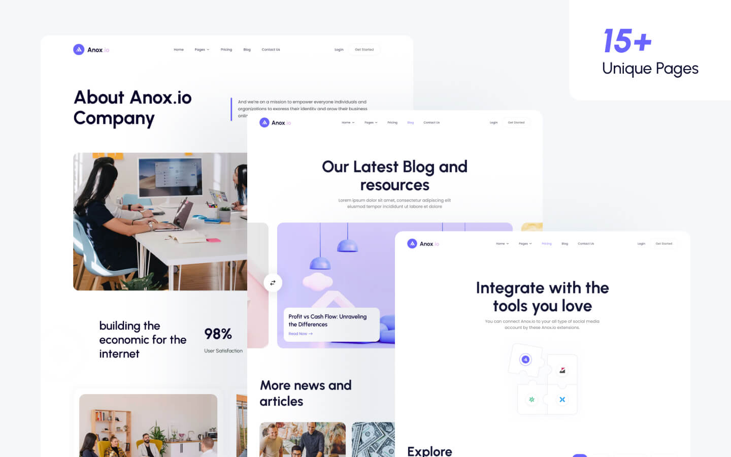 Anox - SaaS HTML5 Responsive Website Template