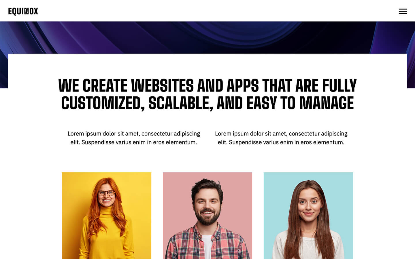 Equinox - Agency HTML5 Responsive Website Template