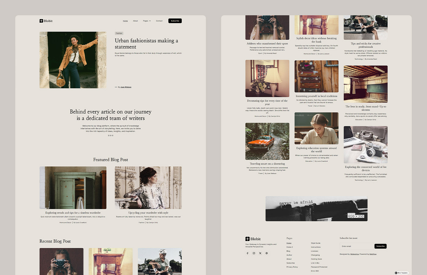 Blobit - Blog HTML5 Responsive Website Template