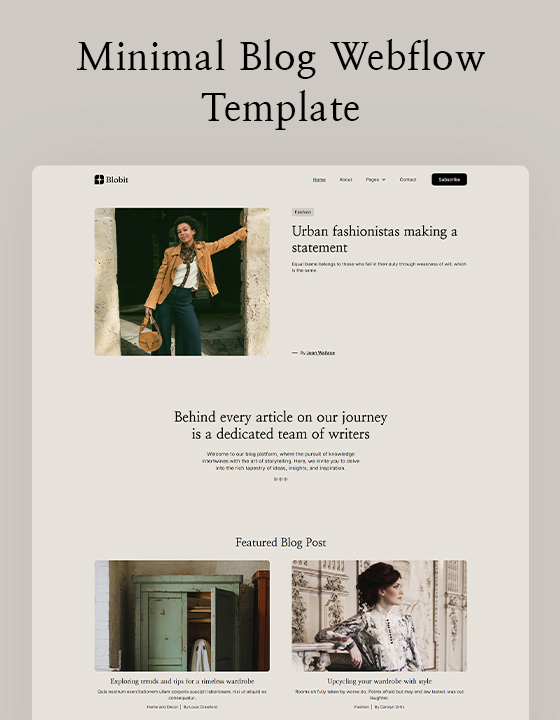 Blobit - Blog HTML5 Responsive Website Template