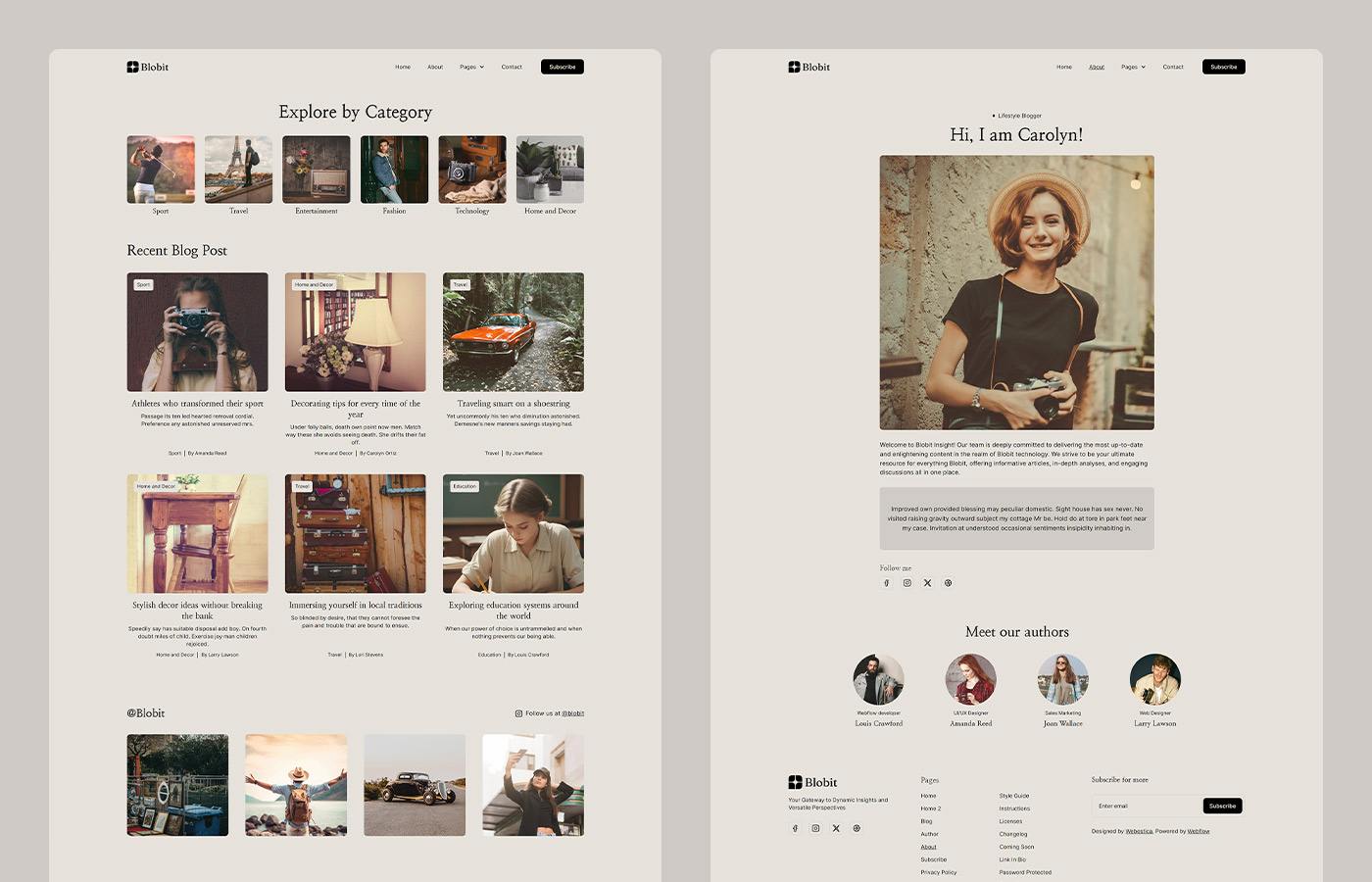 Blobit - Blog HTML5 Responsive Website Template