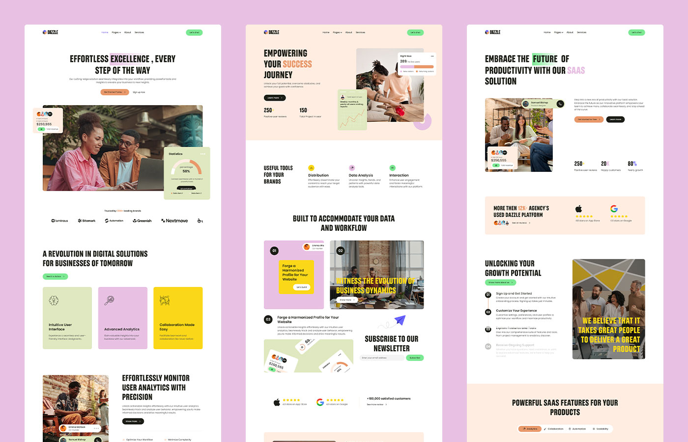 Dazzle - SaaS HTML5 Responsive Website Template
