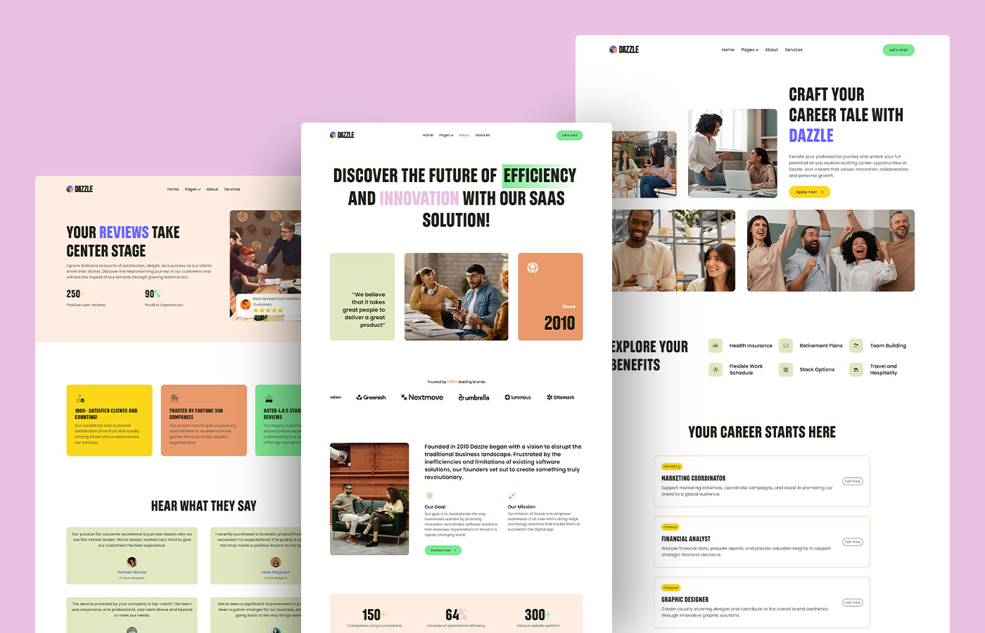 Dazzle - SaaS HTML5 Responsive Website Template