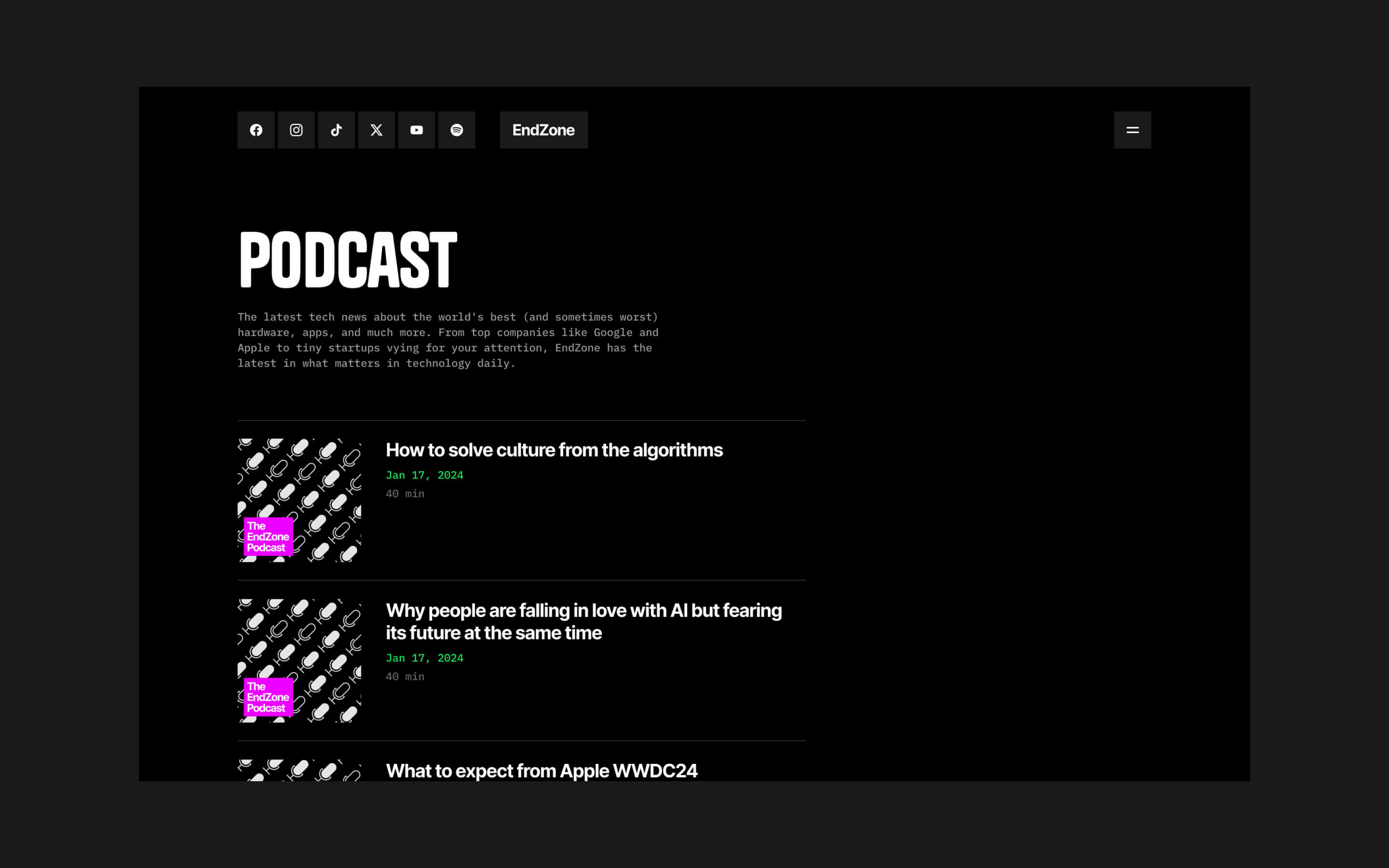 EndZone - Blog HTML5 Responsive Website Template