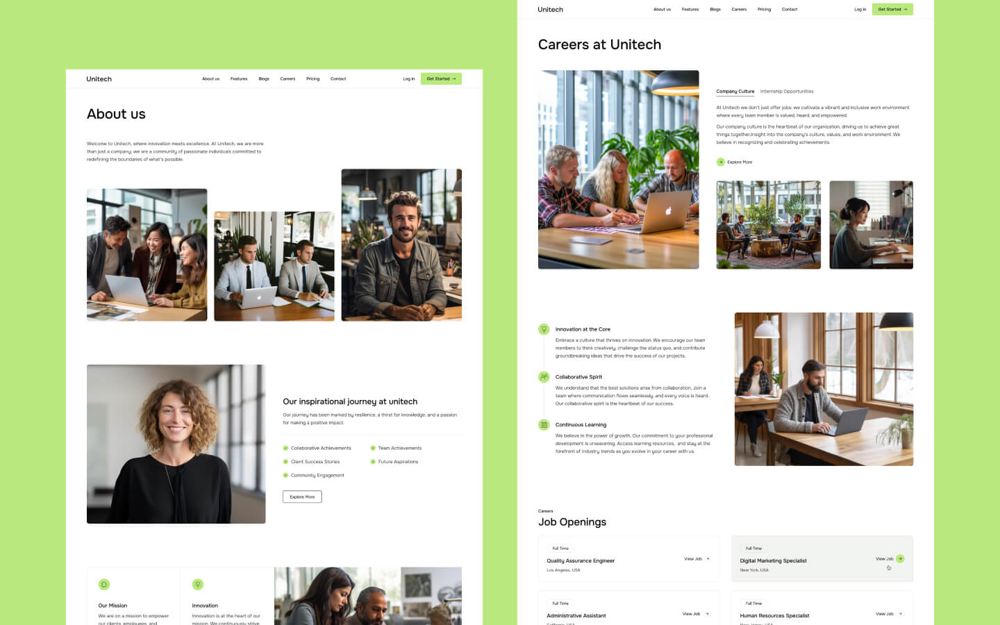 Unitech - SaaS HTML5 Responsive Website Template