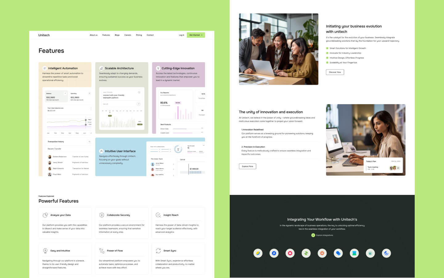 Unitech - SaaS HTML5 Responsive Website Template