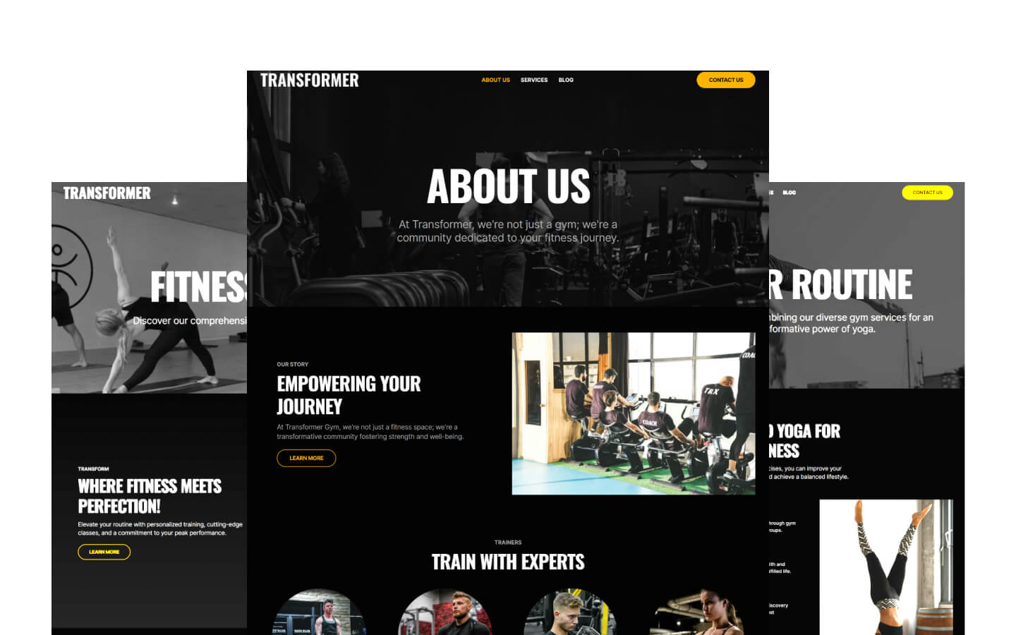 Transformer - Fitness HTML5 Responsive Website Template