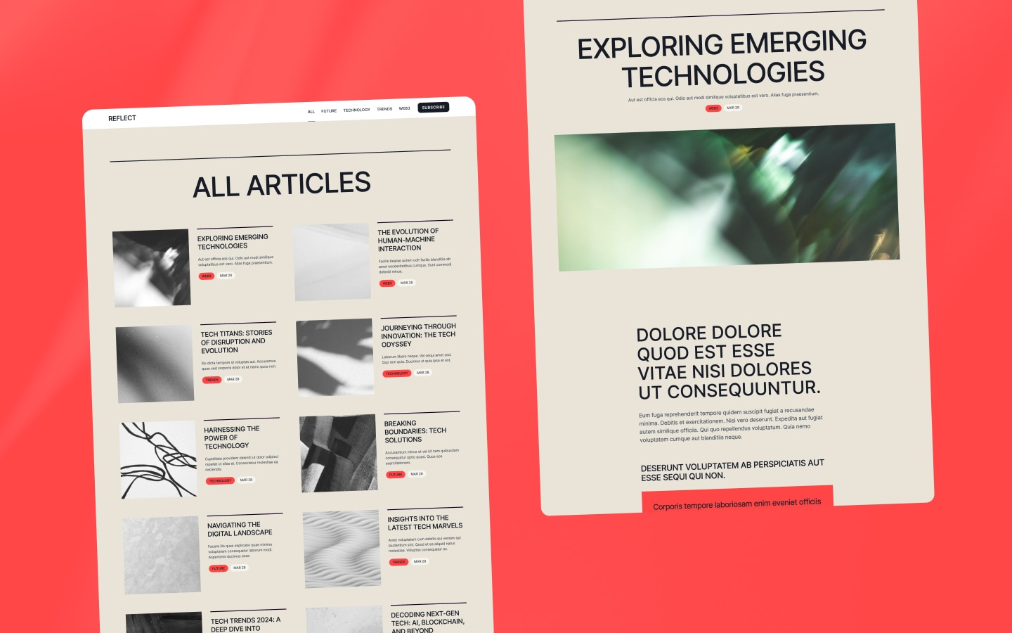 Reflect - Personal HTML5 Responsive Website Template