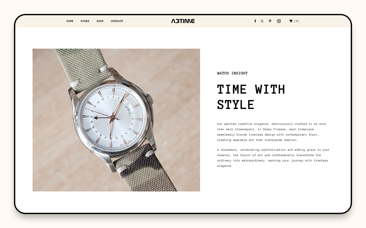 A3time - Accessories HTML5 Responsive Website Template
