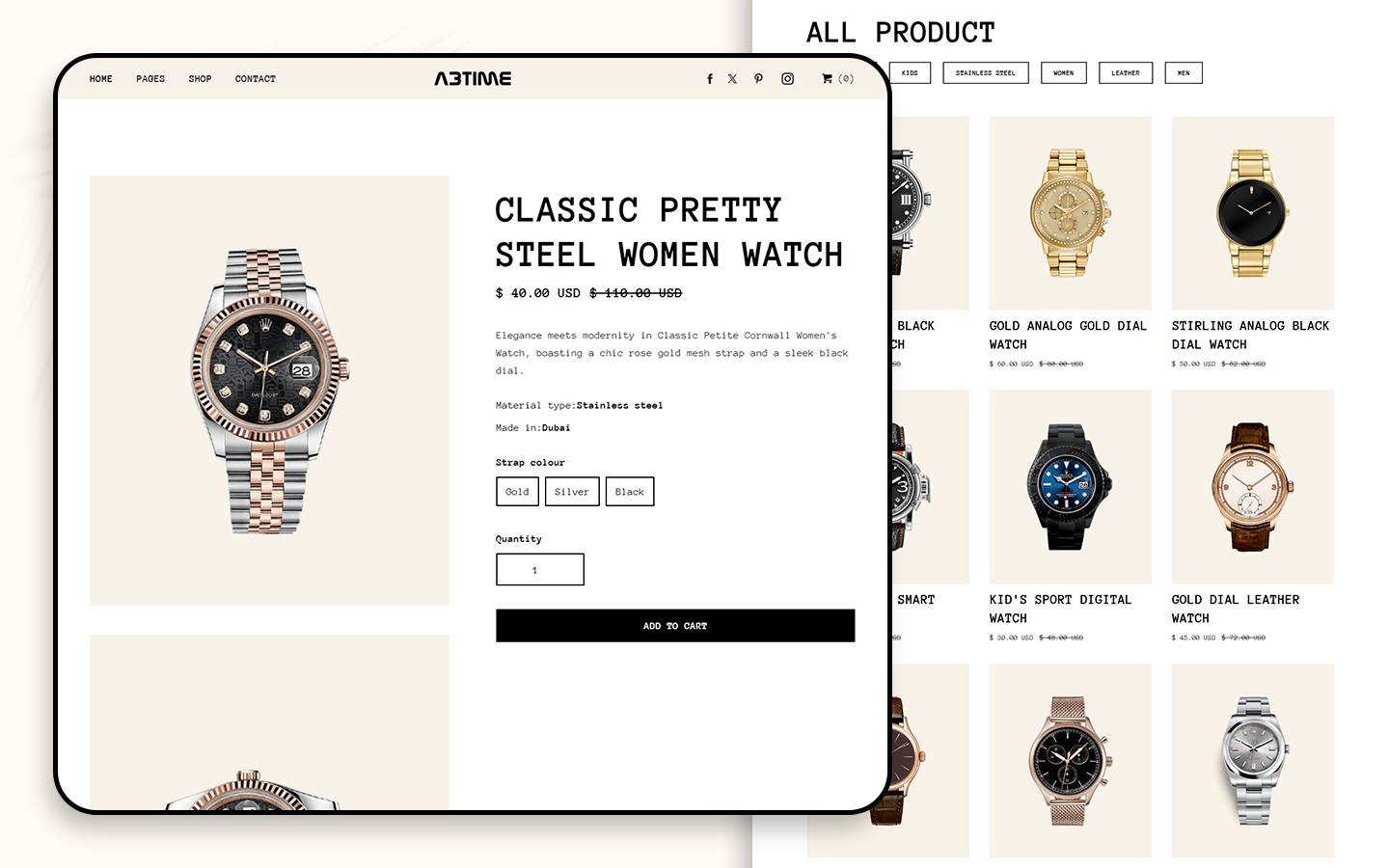 A3time - Accessories HTML5 Responsive Website Template