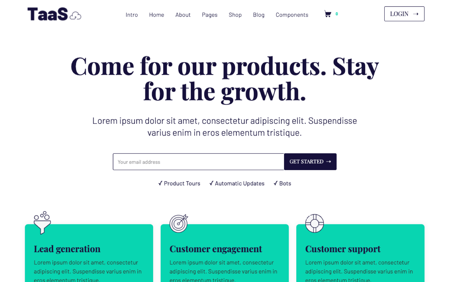 TaaS Ecommerce - SaaS HTML5 Responsive Website Template