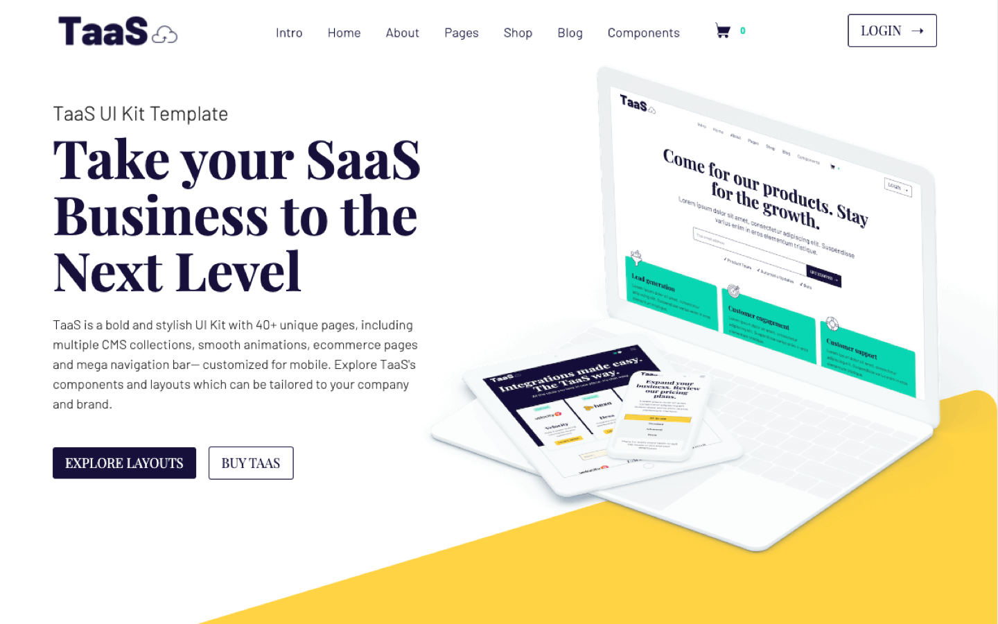 TaaS Ecommerce - SaaS HTML5 Responsive Website Template