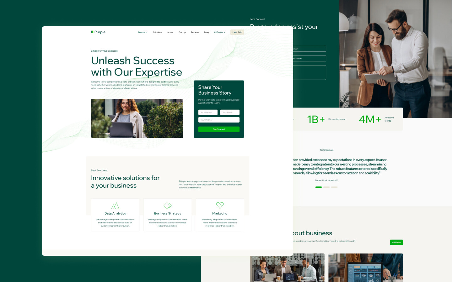 Purple Landing 128 - Landing page HTML5 Responsive Website Template