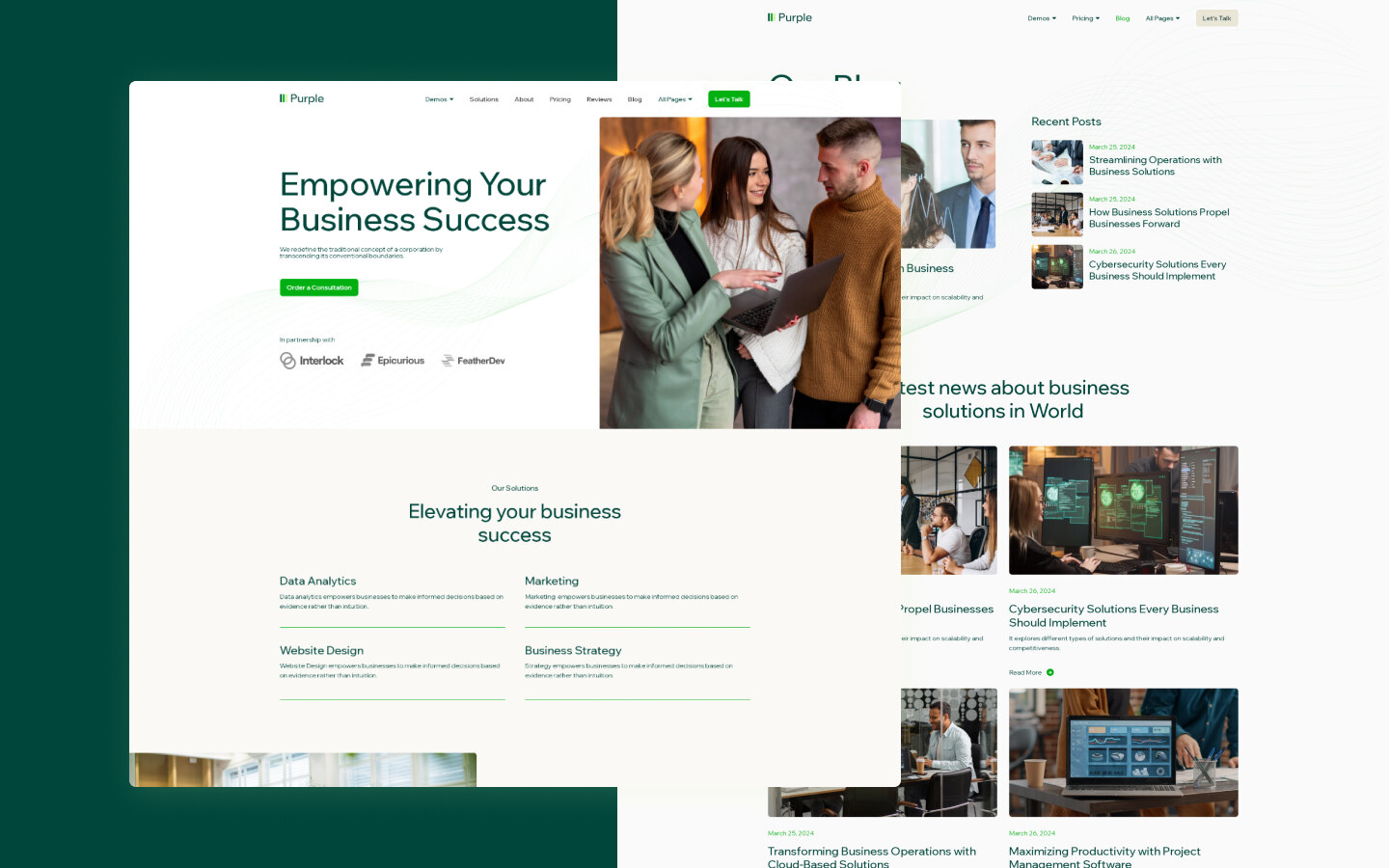Purple Landing 128 - Landing page HTML5 Responsive Website Template