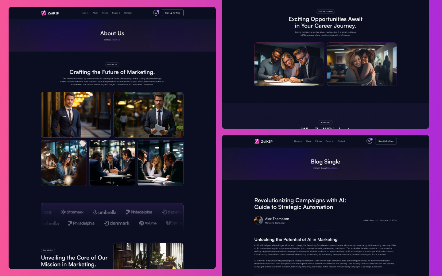 ZaiKIP - SaaS HTML5 Responsive Website Template