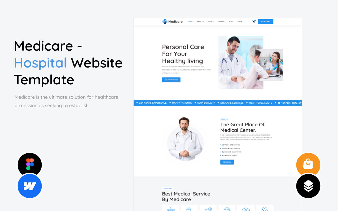 Medicare - Hospital HTML5 Responsive Website Template