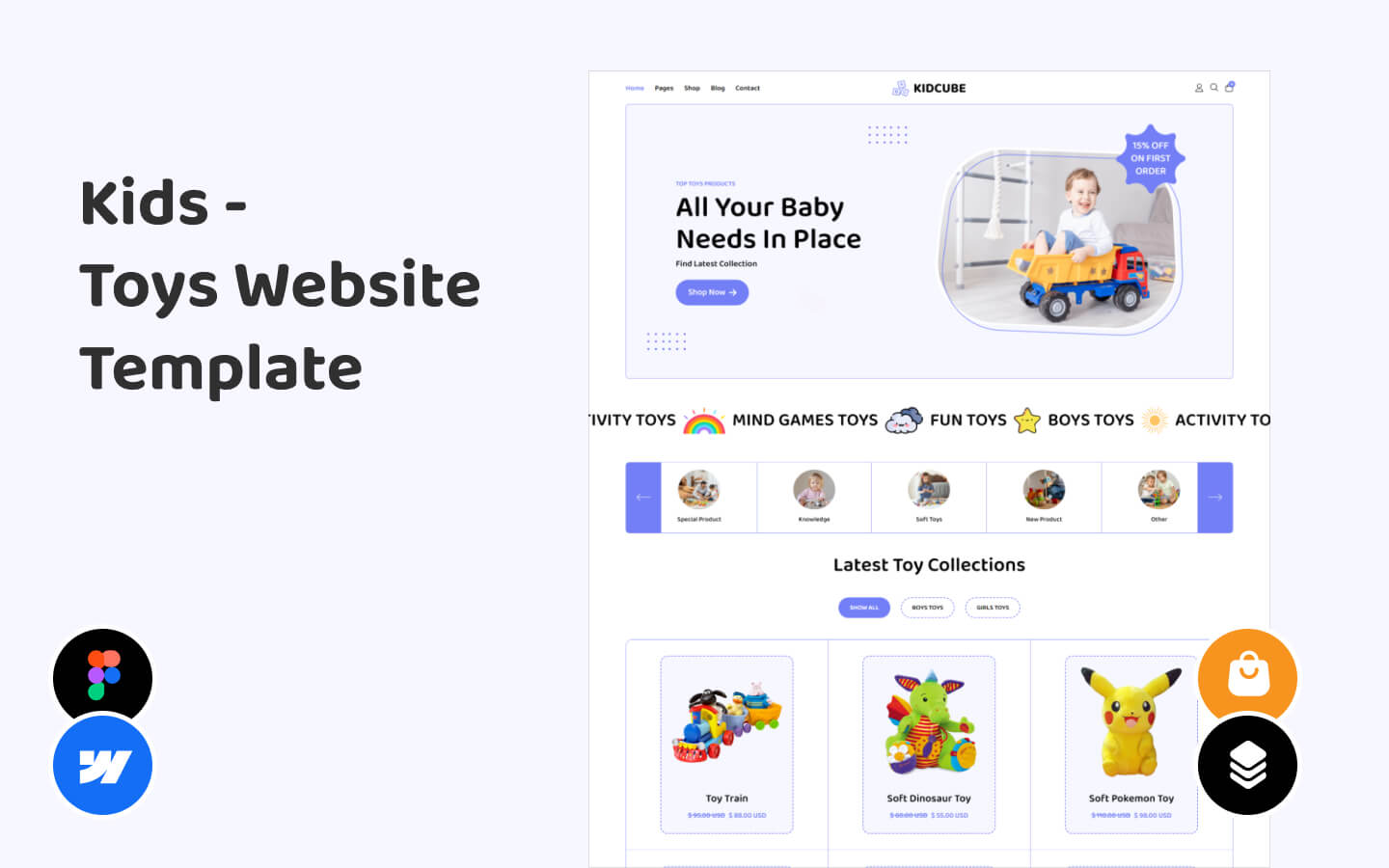 Kidcube - Kids HTML5 Responsive Website Template