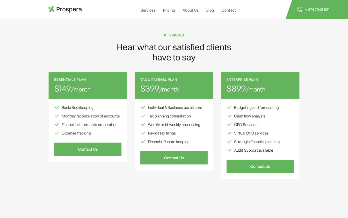 Prospera - Finance HTML5 Responsive Website Template