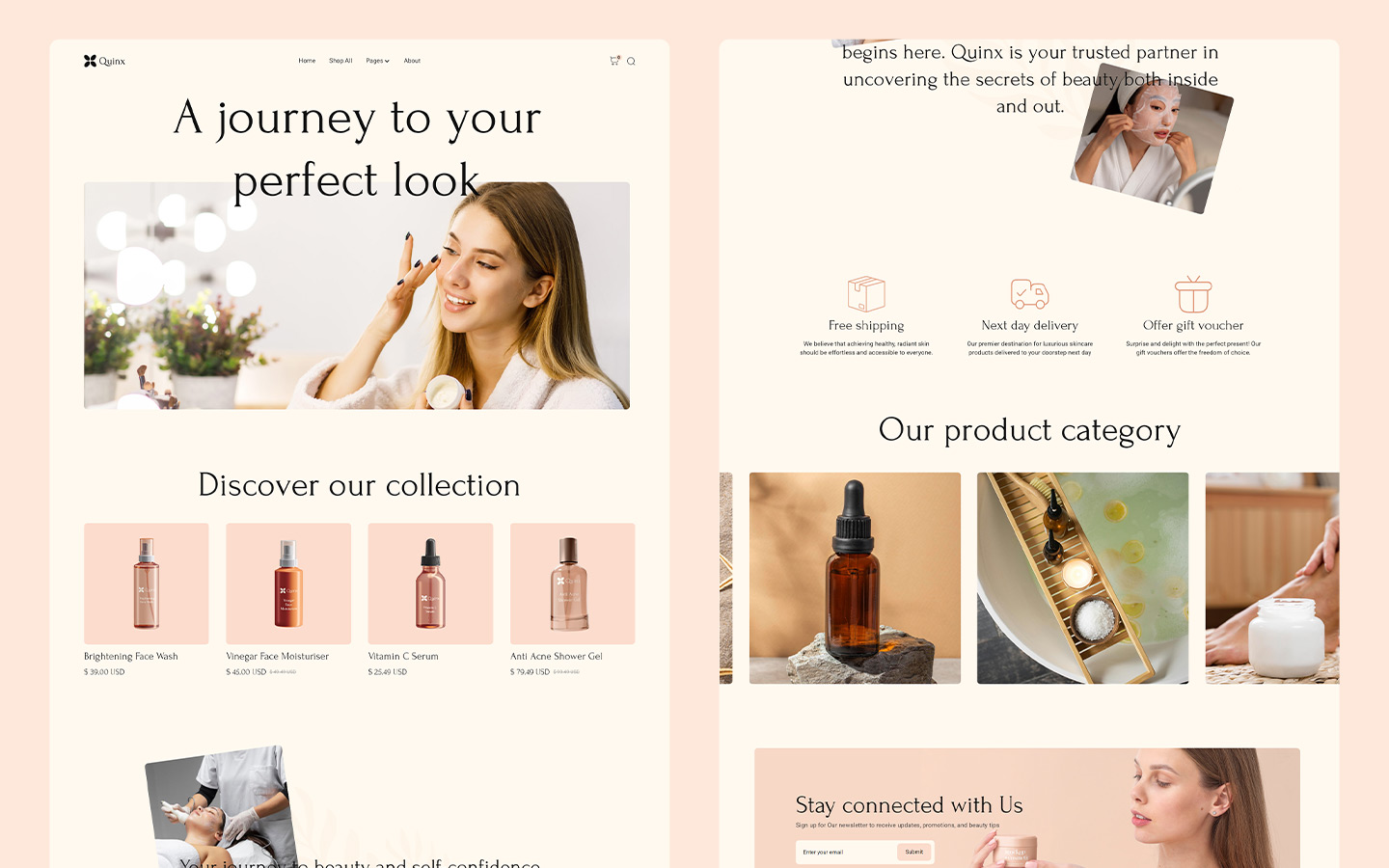 Quinx - Beauty HTML5 Responsive Website Template