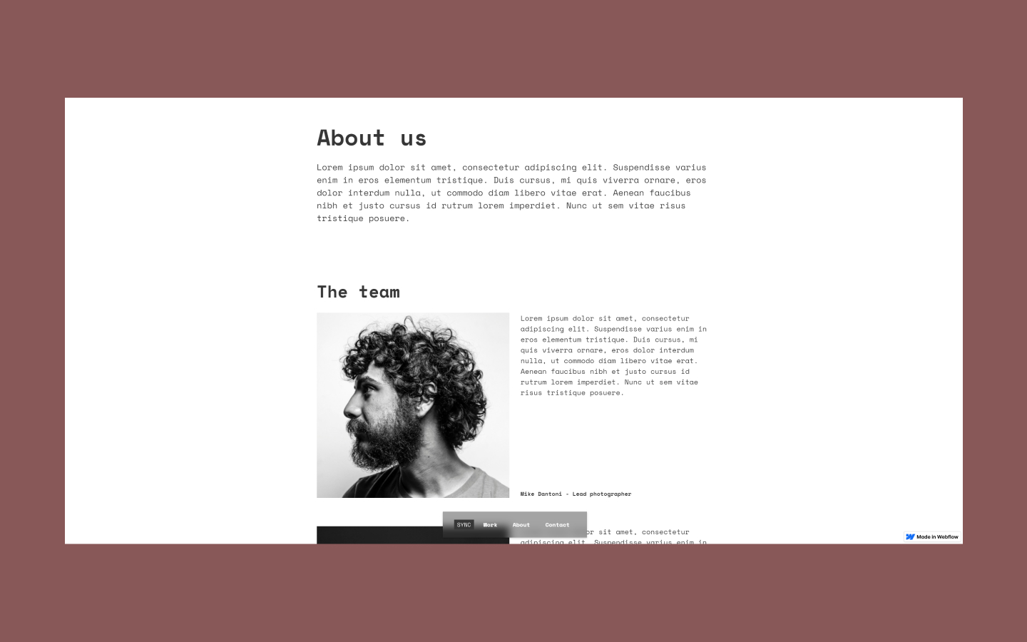 sync - Portfolio HTML5 Responsive Website Template