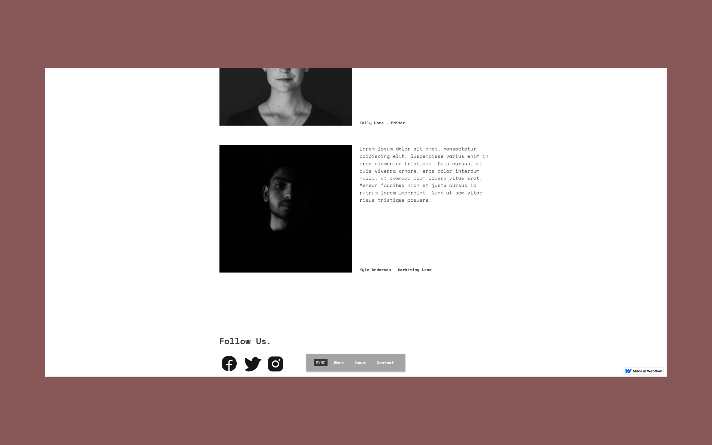 sync - Portfolio HTML5 Responsive Website Template