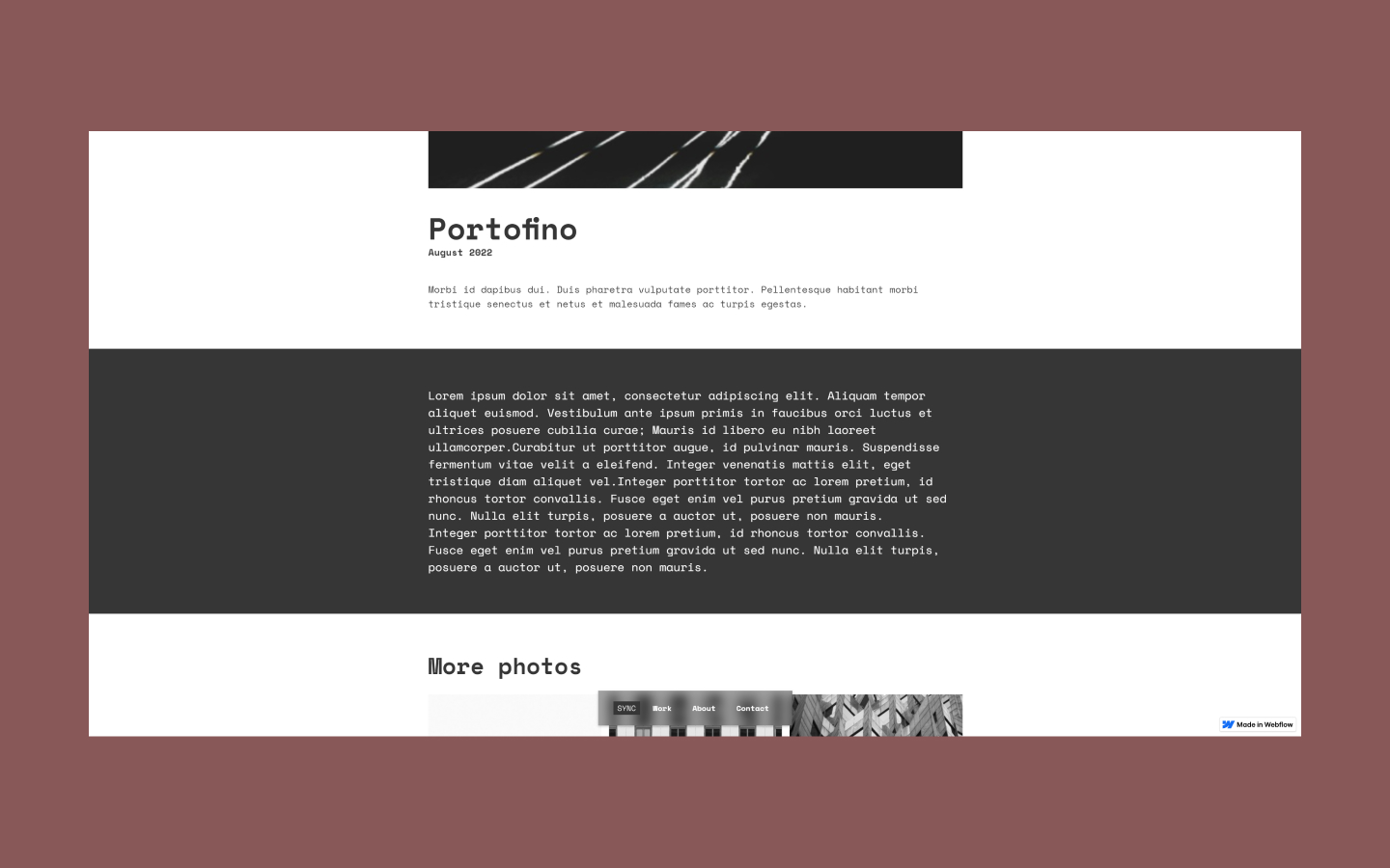 sync - Portfolio HTML5 Responsive Website Template