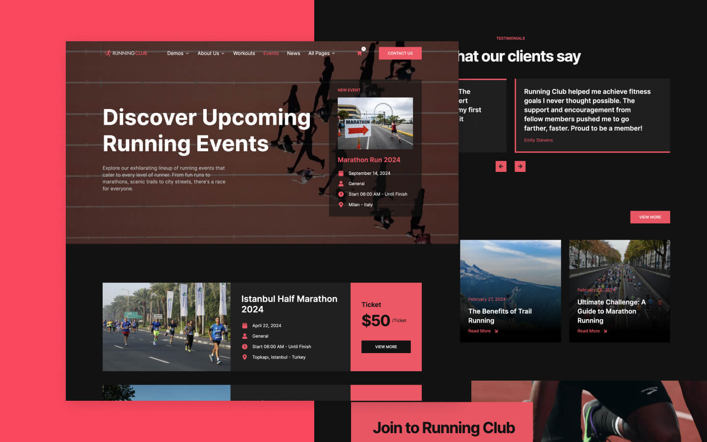 Running Club 128 - Wellness HTML5 Responsive Website Template
