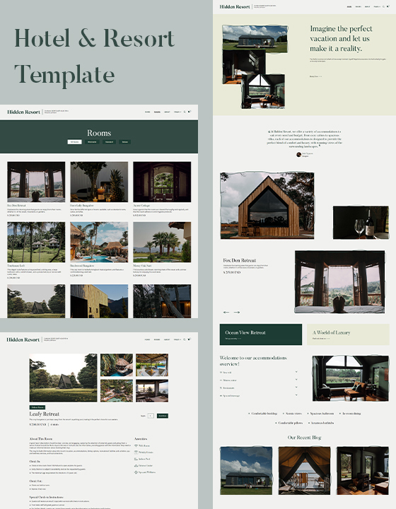 Hidden Resort - Hotel HTML5 Responsive Website Template