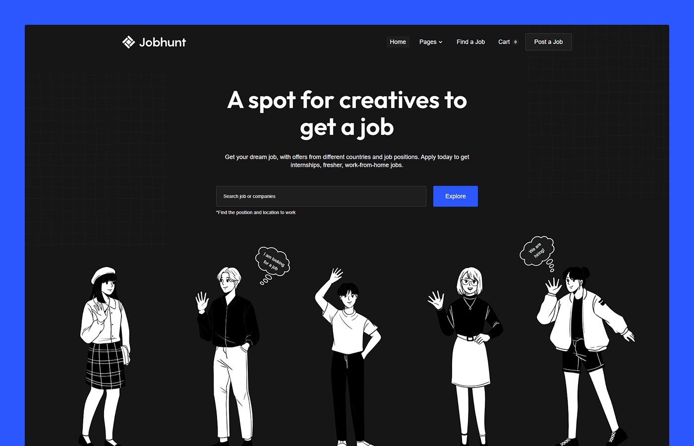Jobhunt - Job Portal HTML5 Responsive Website Template