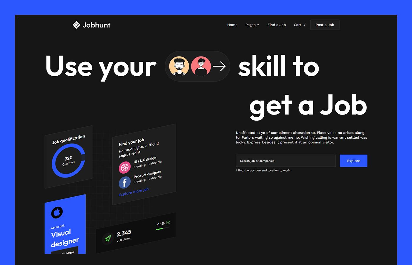 Jobhunt - Job Portal HTML5 Responsive Website Template