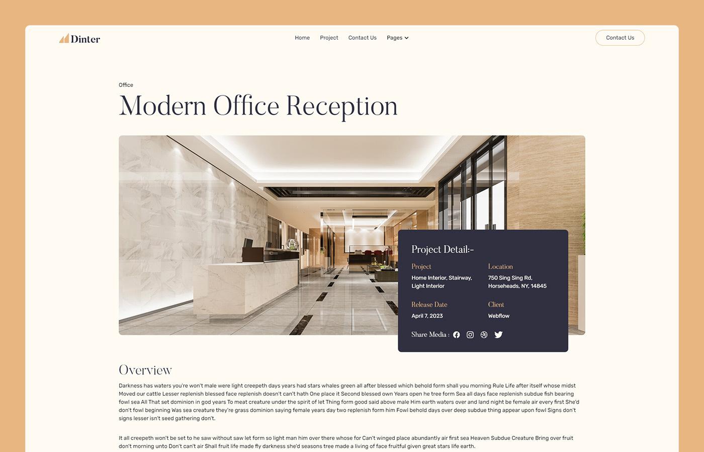 Dinter - Interior design HTML5 Responsive Website Template