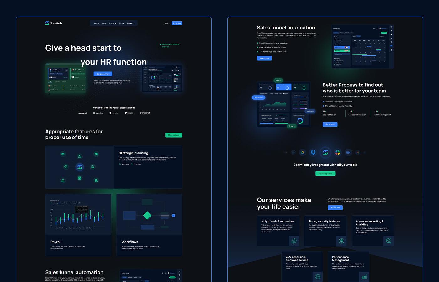 SasHub - SaaS HTML5 Responsive Website Template
