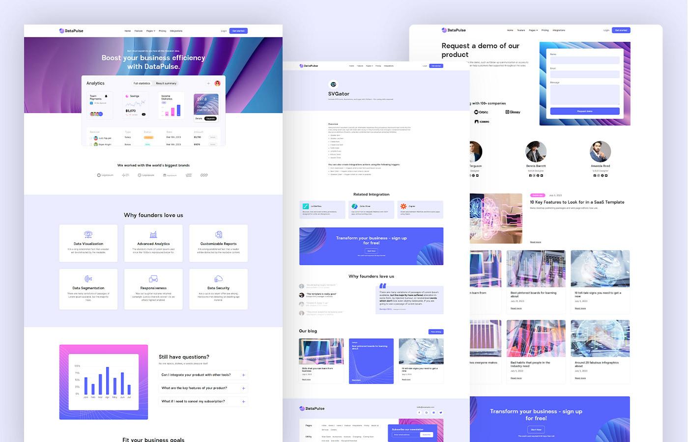 DataPulse - SaaS HTML5 Responsive Website Template