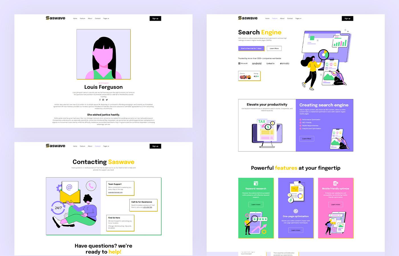 Saswave - SaaS HTML5 Responsive Website Template
