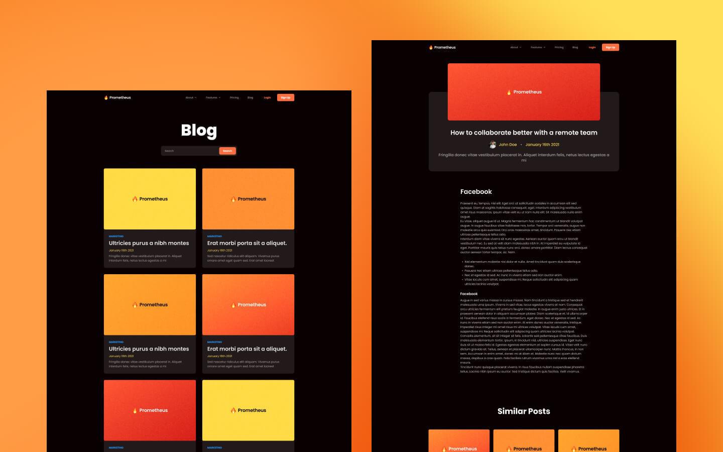Prometheus - SaaS HTML5 Responsive Website Template