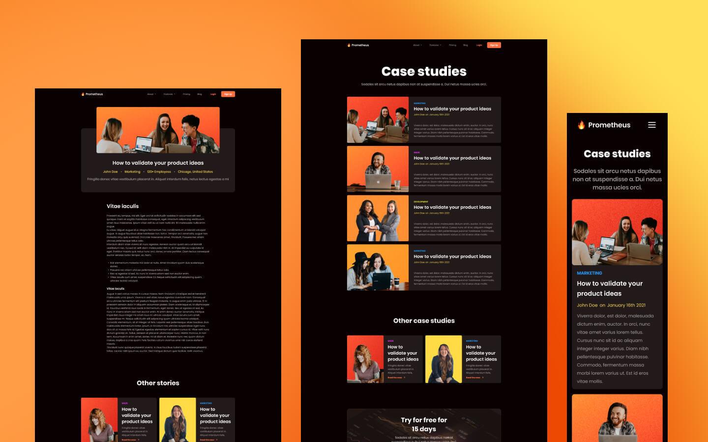 Prometheus - SaaS HTML5 Responsive Website Template