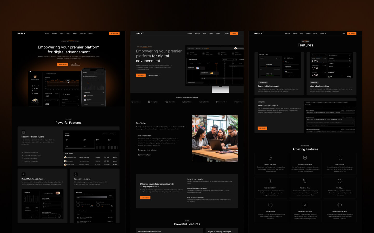 Gridly - Software HTML5 Responsive Website Template