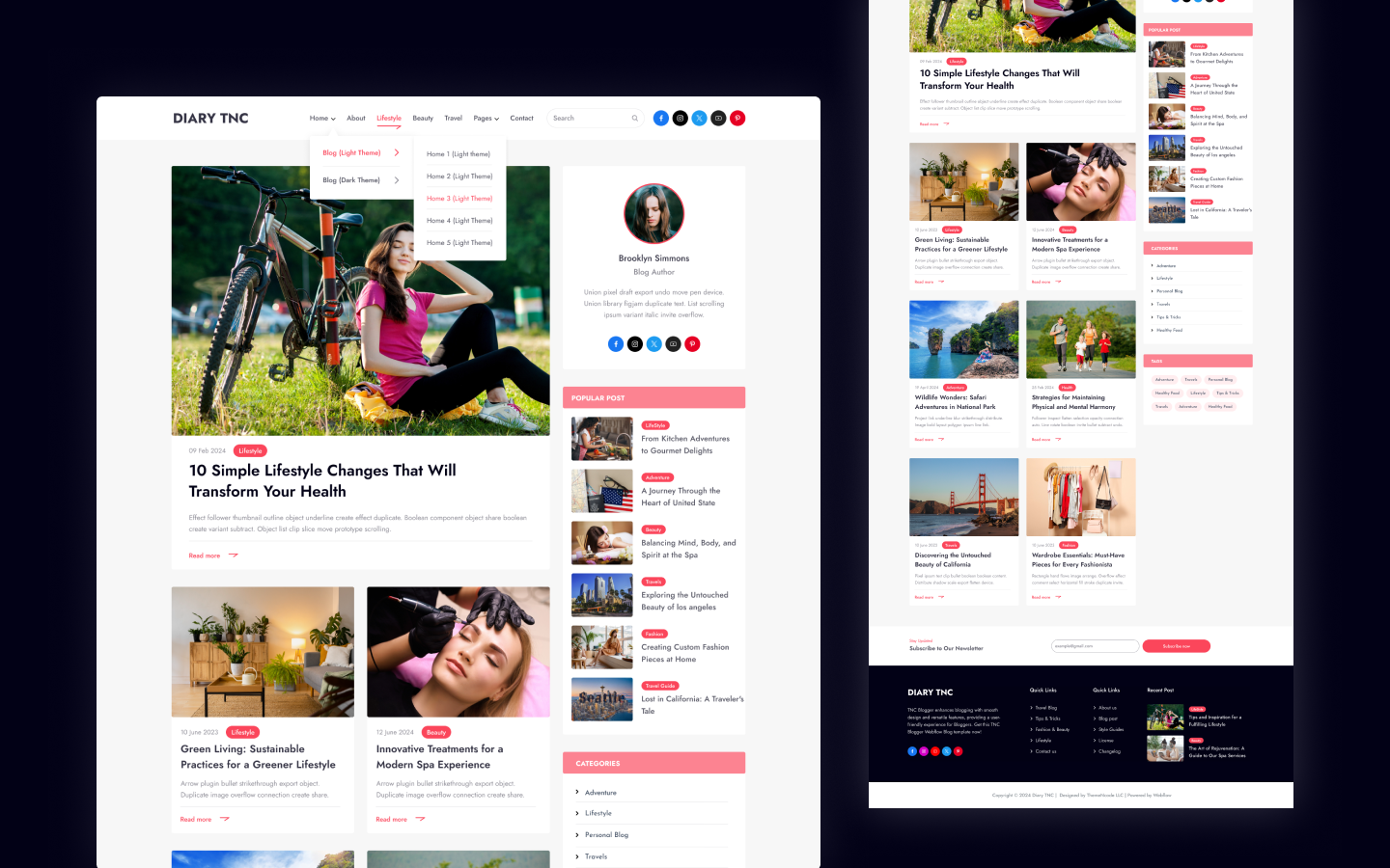 Diary TNC - Personal HTML5 Responsive Website Template
